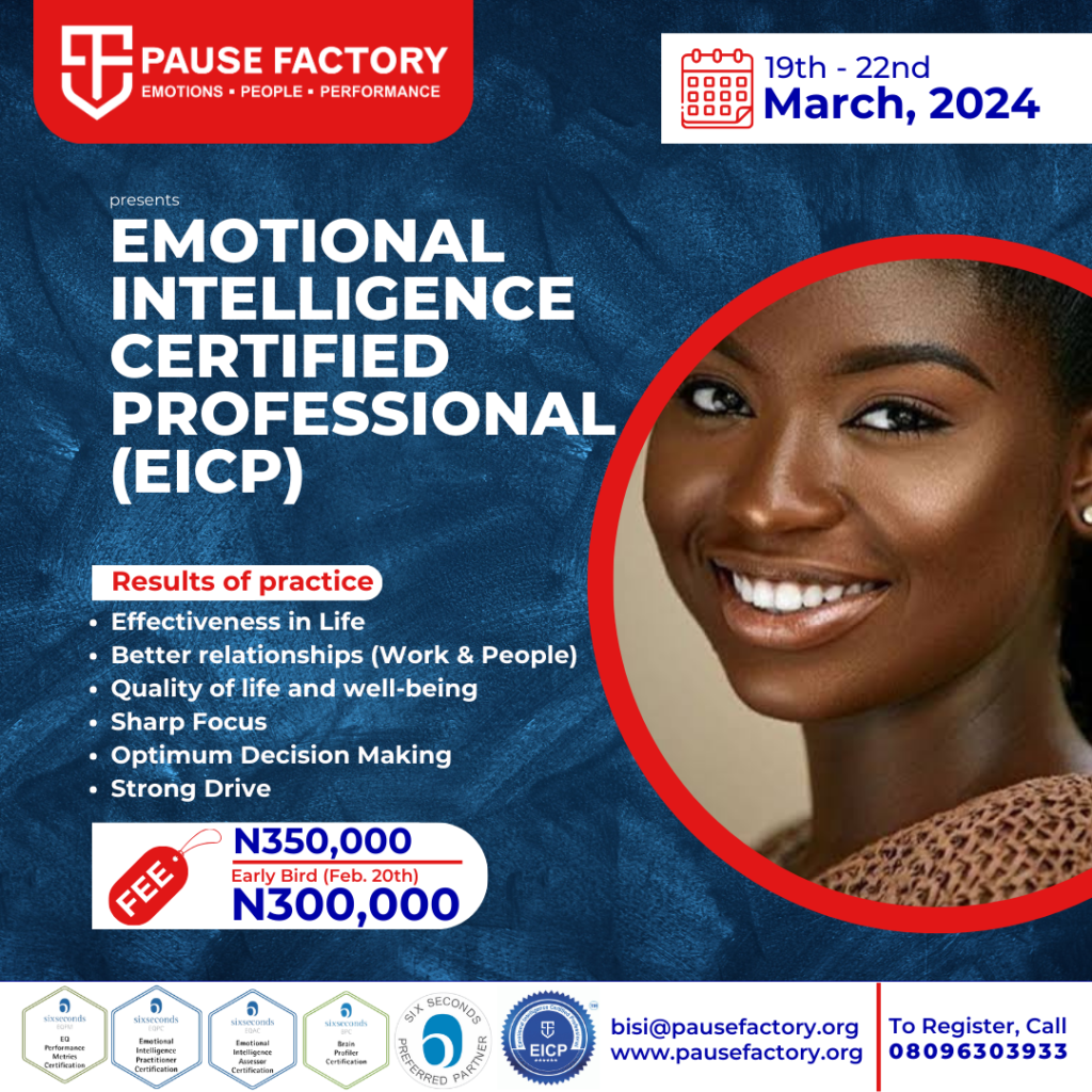 Open Training - Human Resources, Emotional Intelligence and Performance Management - Pause Factory